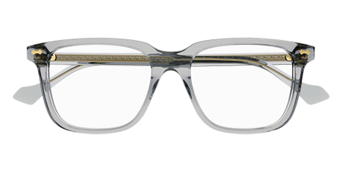 Gucci GG0737O 016 Glasses Shiny Transparent Grey | VisionDirect Australia