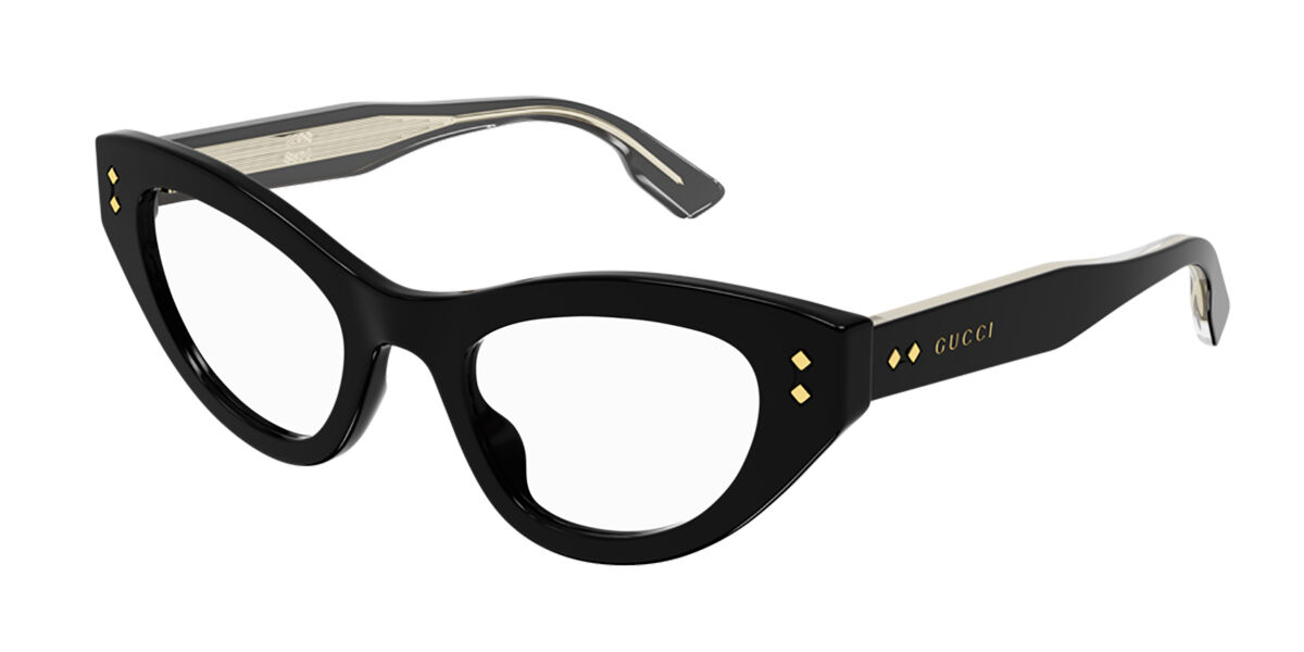 Gucci GG0349O 001 Glasses Black | VisionDirect Australia
