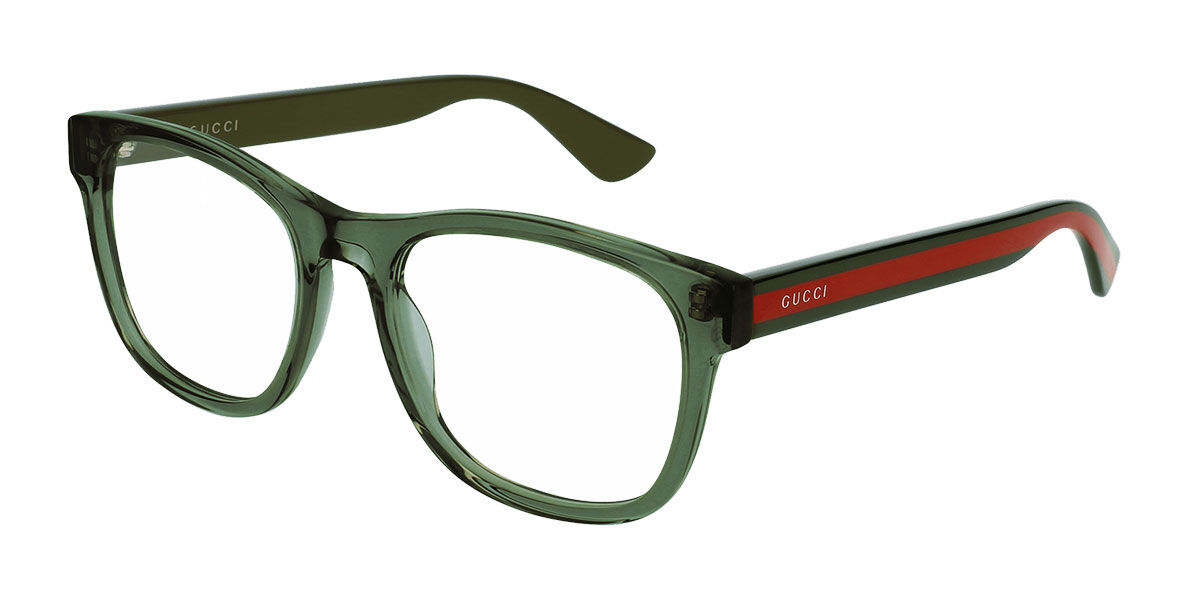 Gucci GG0004ON 011 Eyeglasses in Transparent Green | SmartBuyGlasses USA