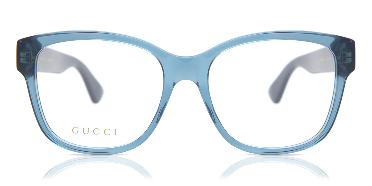 Gucci GG0038ON 012 Eyeglasses in Transparent Blue | SmartBuyGlasses USA
