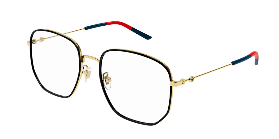 Gucci GG1197OA Asian Fit 003 Eyeglasses in Black Gold | SmartBuyGlasses USA