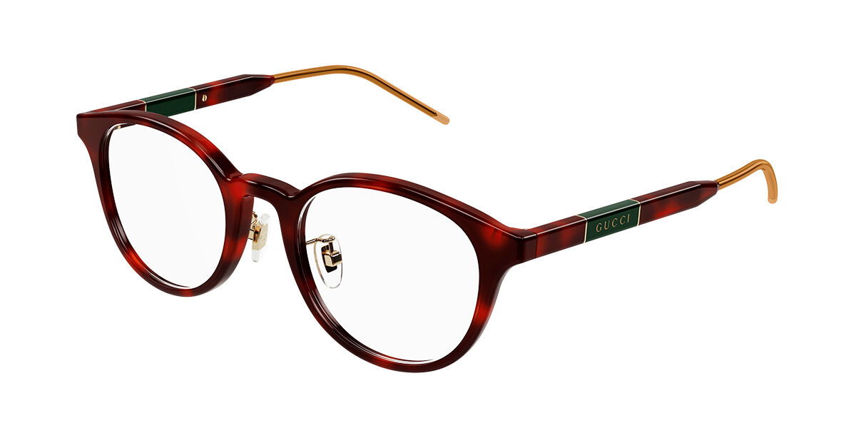 Gucci GG1229OJ Asian Fit 003 Eyeglasses in Red Tortoise | SmartBuyGlasses USA