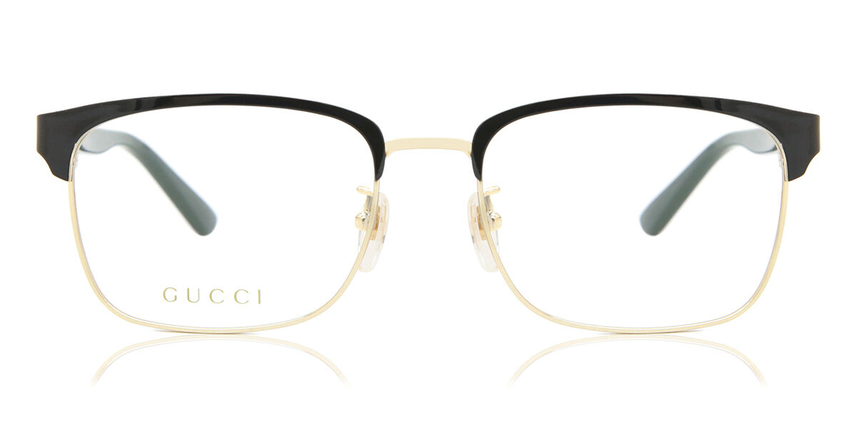 Gucci GG0934OA Asian Fit 004 Eyeglasses in Black Gold | SmartBuyGlasses USA