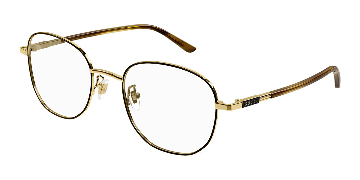 Gucci GG1352O 003 Eyeglasses in Gold Brown | SmartBuyGlasses USA