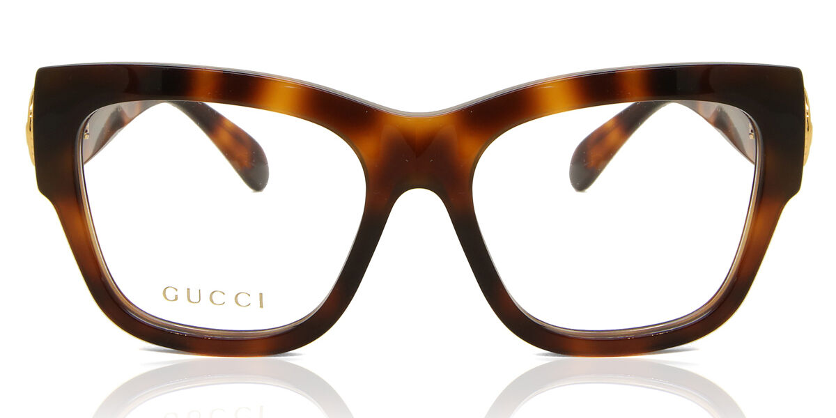 Gucci GG1410O 003 Eyeglasses in Tortoise | SmartBuyGlasses USA