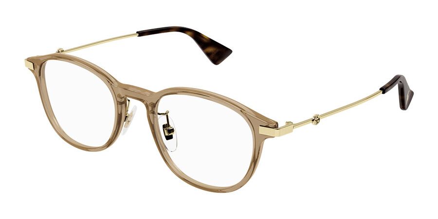 Gucci GG1471OJ Asian Fit 003 Eyeglasses in Transparent Brown | SmartBuyGlasses USA