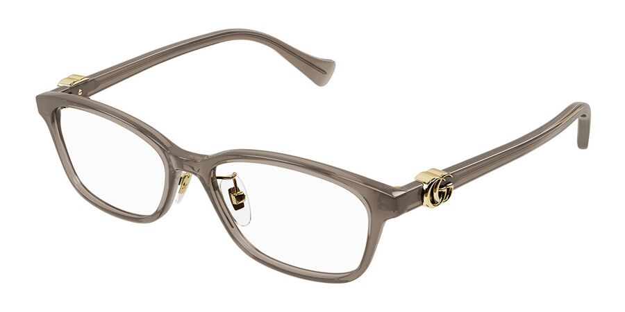 Gucci GG1473OJ Asian Fit 003 Eyeglasses in Transparent Brown | SmartBuyGlasses USA