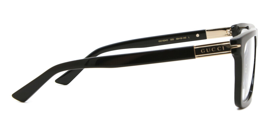 Gucci GG1504O 005 Square Black Eyeglasses | SmartBuyGlasses US