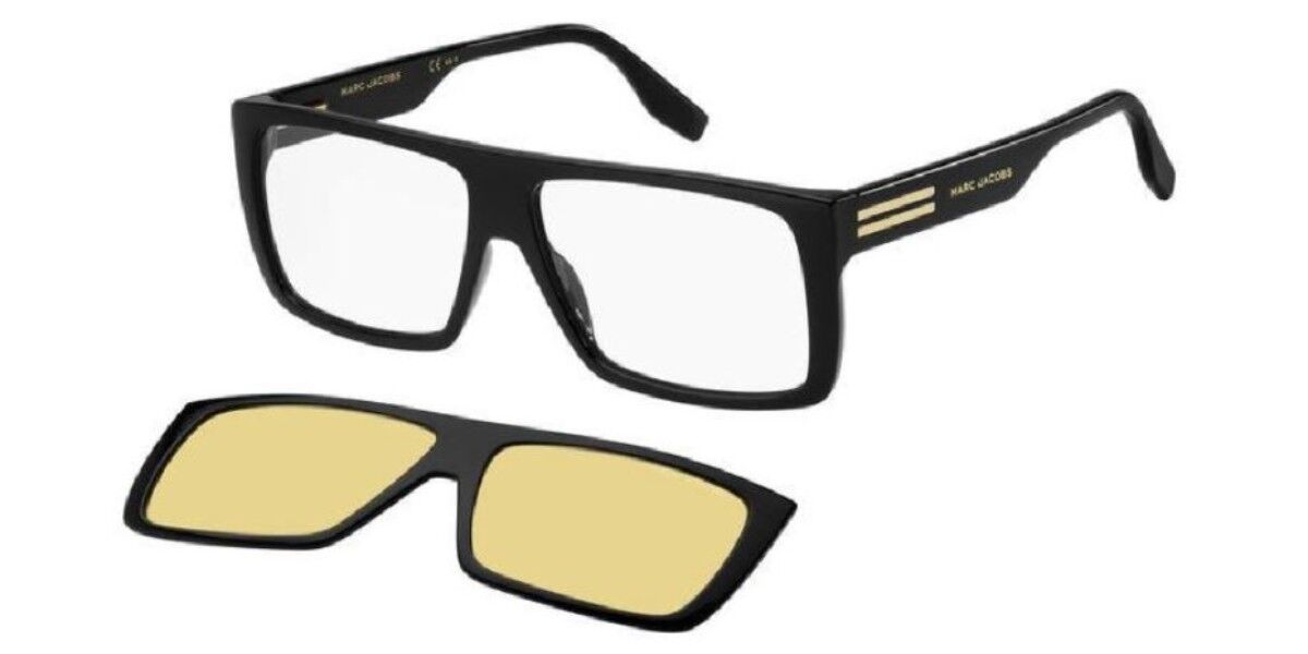 Marc Jacobs MARC 672/CS with Clip-On 71C/HO Eyeglasses in Black Yellow ...