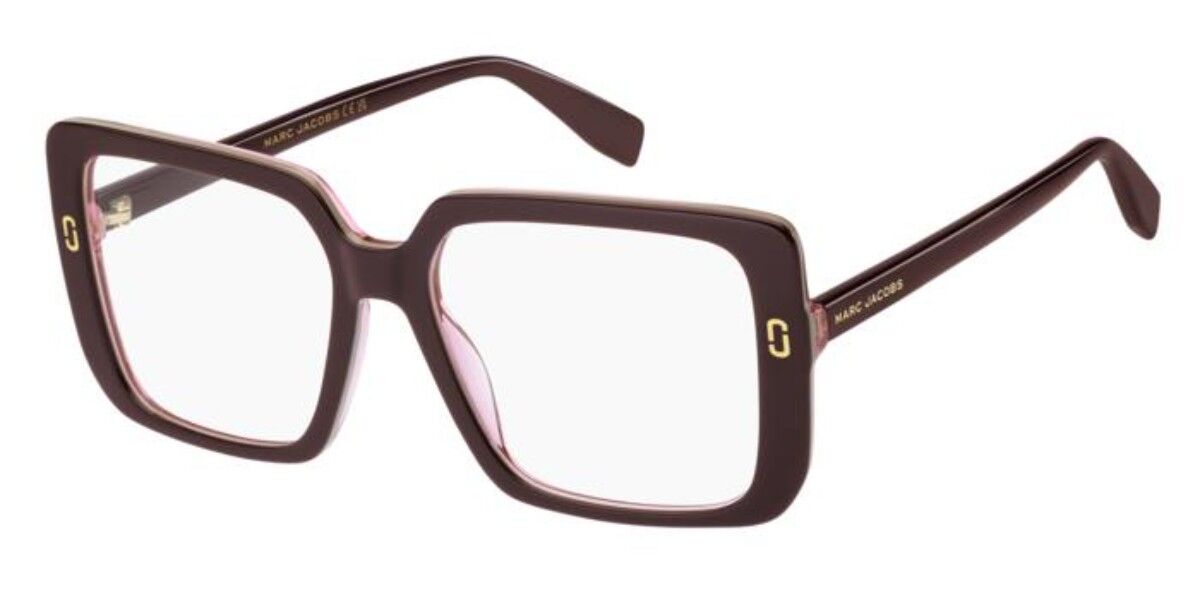 Marc Jacobs MJ 1124 LHF Glasses Burgundy On Transparent Pink | VisionDirect Australia