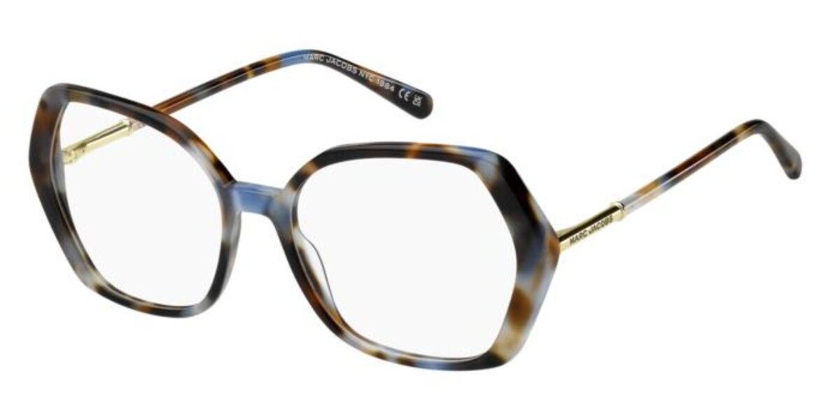 Marc Jacobs MARC 901 X8Q Geometric Brown Blue Tortoise Eyeglasses ...