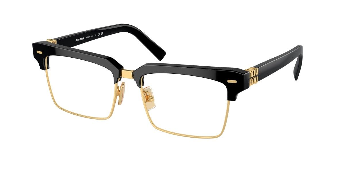 Miu Miu MU11XV 16K1O1 メガネ - Black/Gold | SmartBuyGlassesジャパン