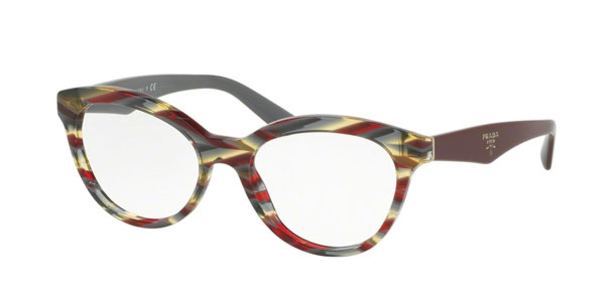 Prada PR 11RV TRIANGLE VAP1O1 Eyeglasses in Burgundy | SmartBuyGlasses USA