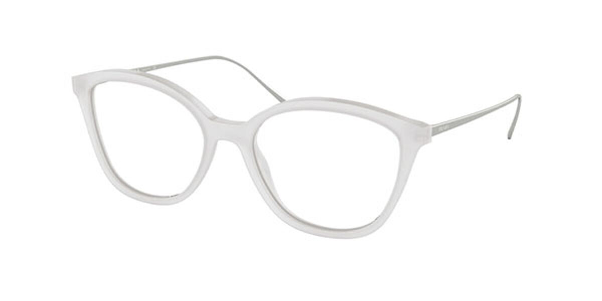 Prada PR 11VV 3171O1 Glasses Opal Transparent White | VisionDirect ...
