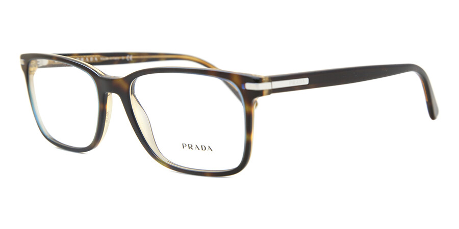 Prada PR 14WV ZXH1O1 Square Blue Tortoise Eyeglasses | SmartBuyGlasses US
