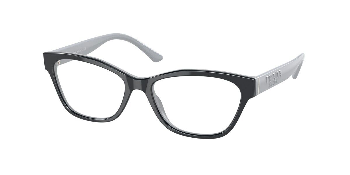 Prada PR 03WV 08Y1O1 Eyeglasses in Shiny Black | SmartBuyGlasses USA