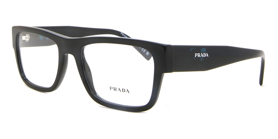Prada PR 15YV 1AB1O1 Rectangle Black Eyeglasses | SmartBuyGlasses US