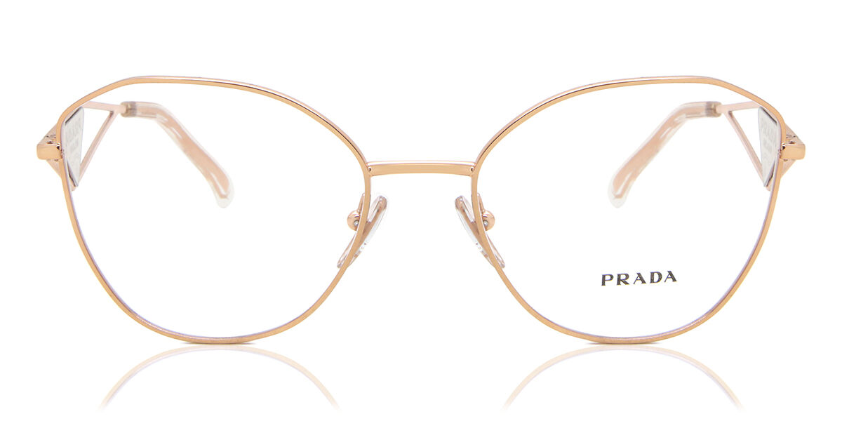 Prada PR 52ZV ZVF1O1 Glasses Rose Gold | VisionDirect Australia