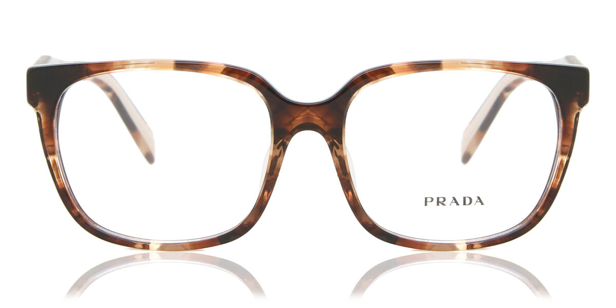Prada PR 17ZVF Asian Fit 07R1O1 Eyeglasses in Caramel Tortoise ...