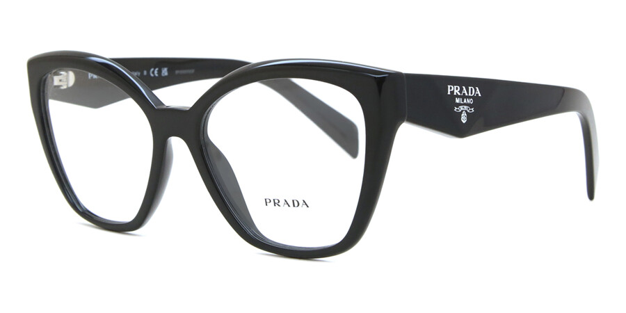 Prada PR 20ZV 16K1O1 Cat Eye Black Eyeglasses | SmartBuyGlasses US