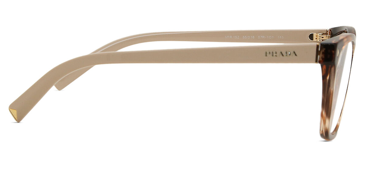 Prada PR 15ZV 07R1O1 Square Caramel Tortoise Eyeglasses ...