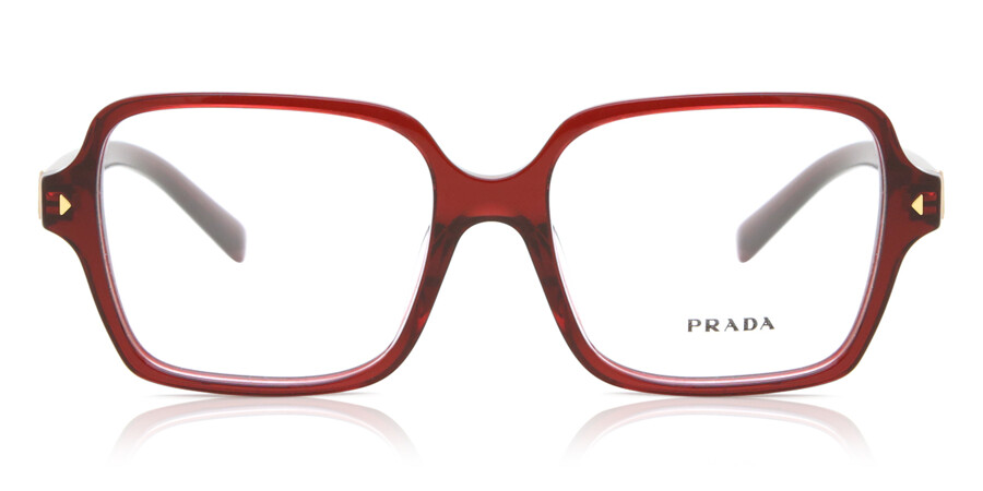 Prada PR A02V 16P1O1 Eyeglasses in Transparent Burgundy ...