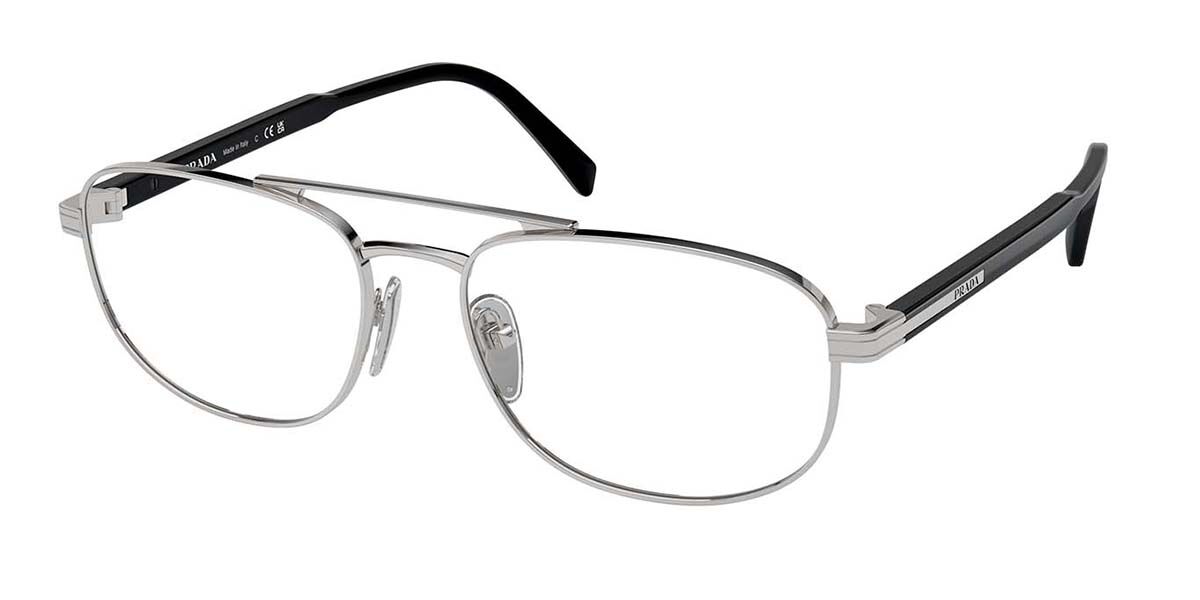 Óculos de Grau Prada PR A56V 1BC1O1 Prateado | OculosWorld Brasil