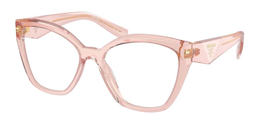 Prada PR 20ZV 19Q1O1 Glasses Transparent Peach | VisionDirect Australia