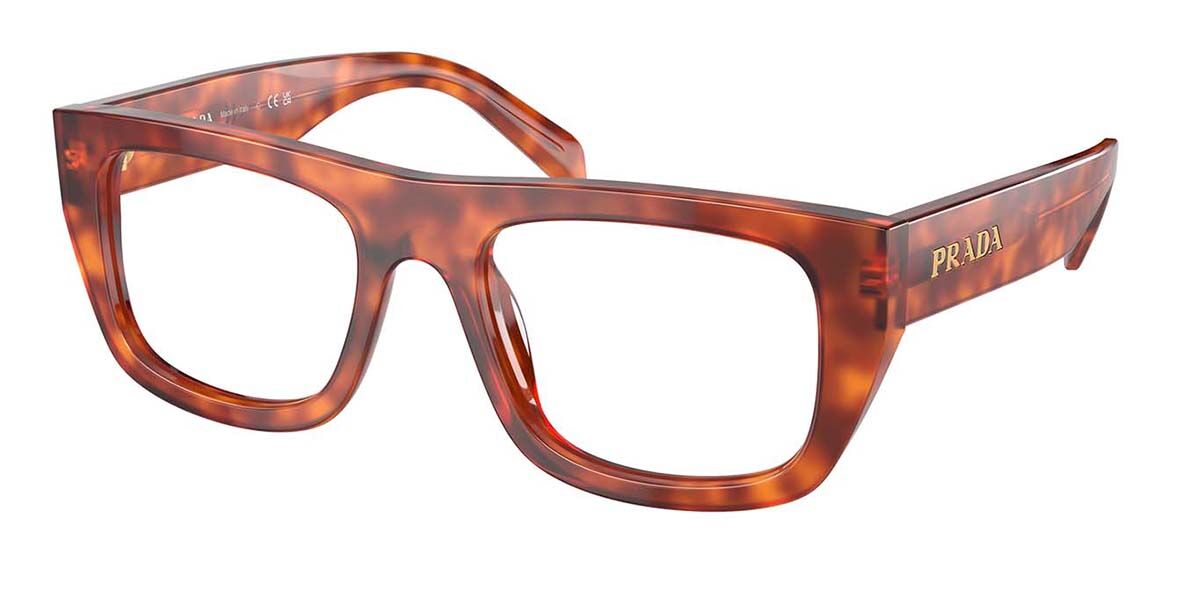 Prada PR A17V 18R1O1 Glasses Cognac Tortoise | VisionDirect Australia