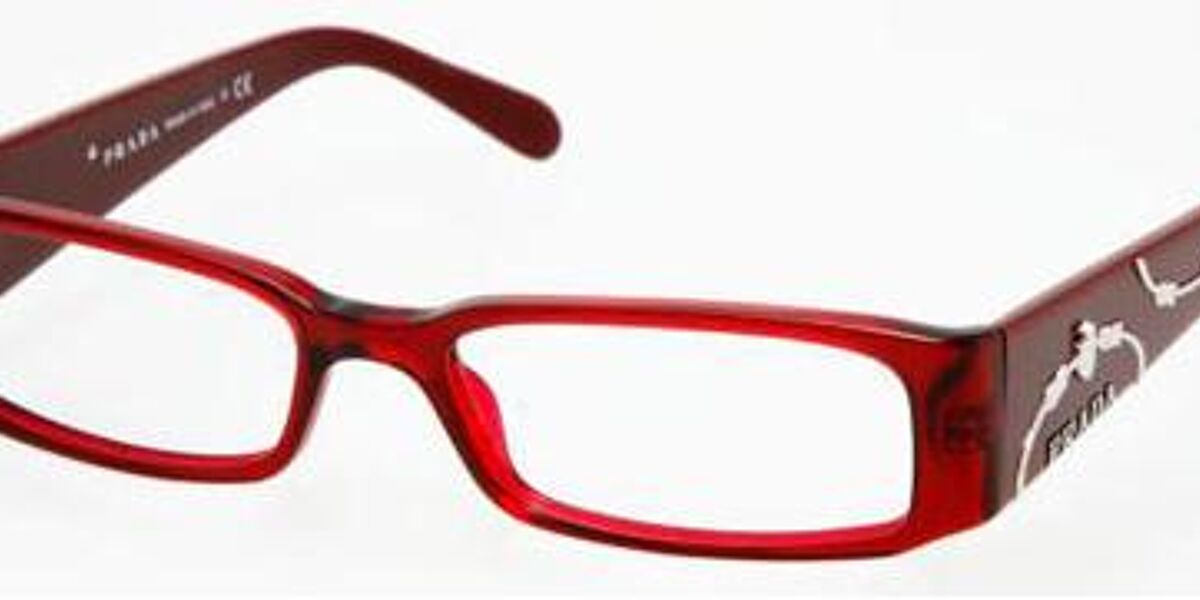 Prada PR 07IV 2BM1O1 Retangular Bordô óculos | OculosWorld Portugal