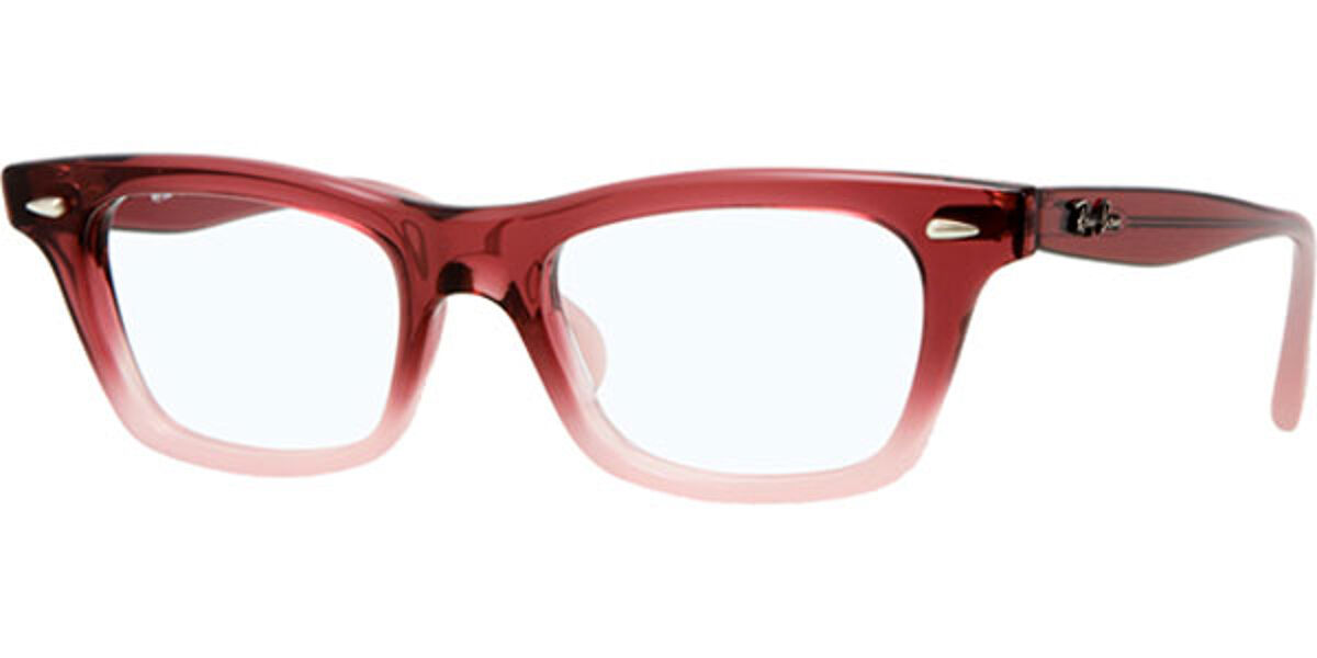 Ray-Ban RX5281 Icons 5129 Glasses Transparent Burgundy Cyclamen Shaded ...