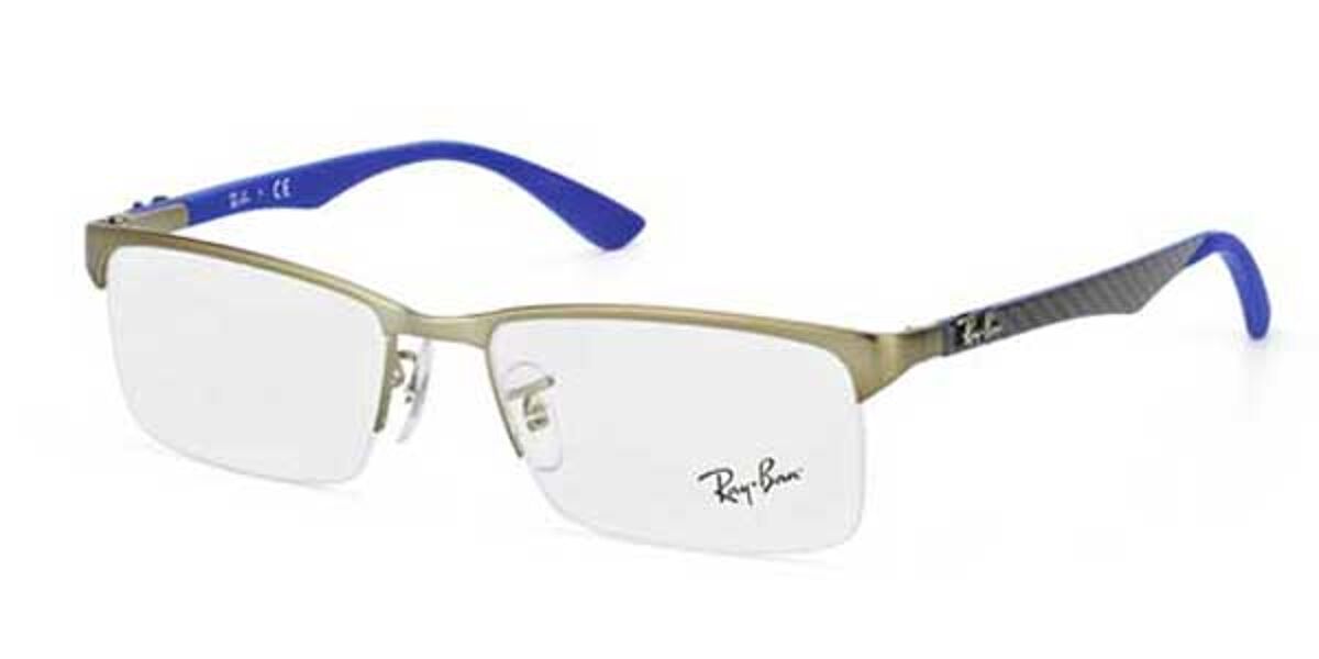Ray-Ban Tech RX8411 Carbon Fibre 2620 Glasses Matte Gunmetal Blue ...
