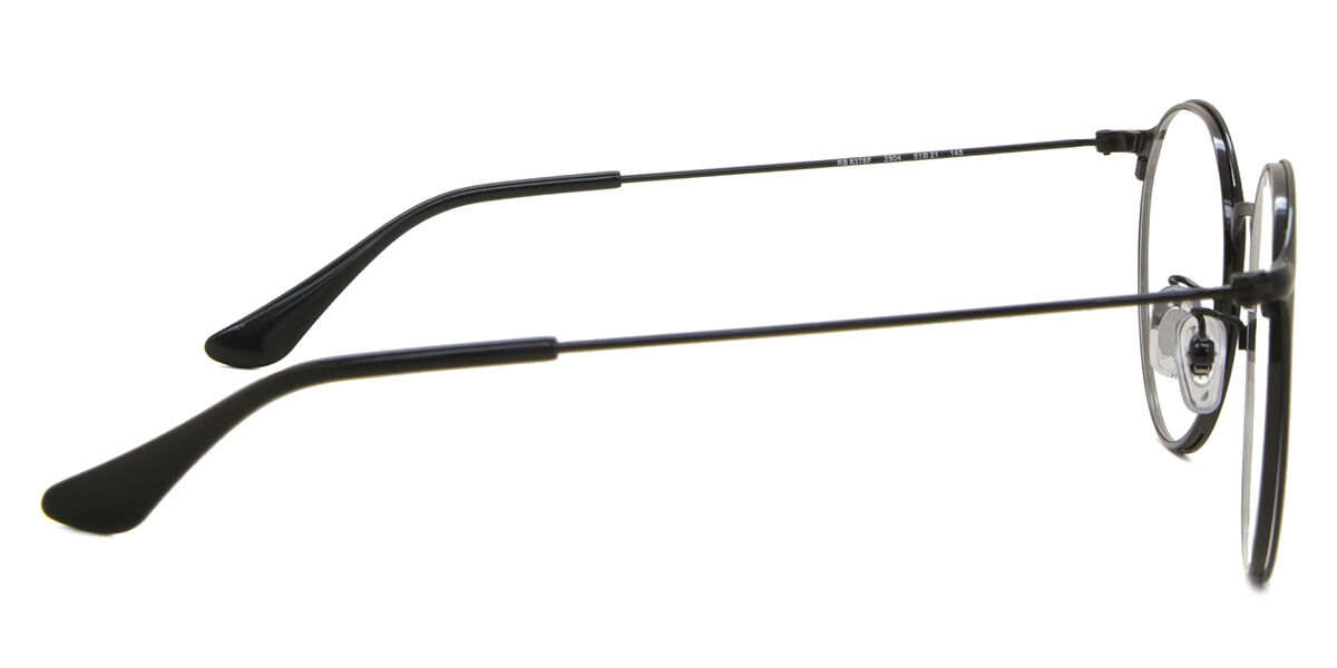 Ray-Ban RX6378F Asian Fit 2904 Round Matte Black Eyeglasses ...