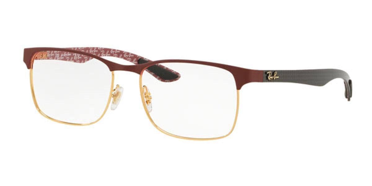 Ray-Ban RX8416 3015 Glasses Matte Bordeaux/Gold | VisionDirect Australia