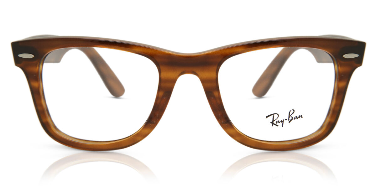 Ray-Ban RX4340V 5998 Glasses Stripped Red Havana | VisionDirect Australia