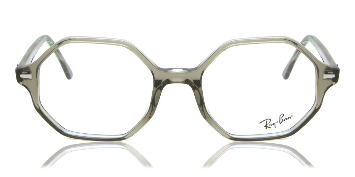 Ray-Ban RX5472 Britt 8178 Square Transparent Green Eyeglasses ...