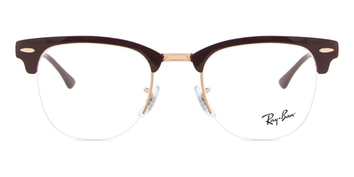 Ray-Ban RX3716VM Clubmaster Metal 3147 Glasses Burgundy On Rose Gold ...