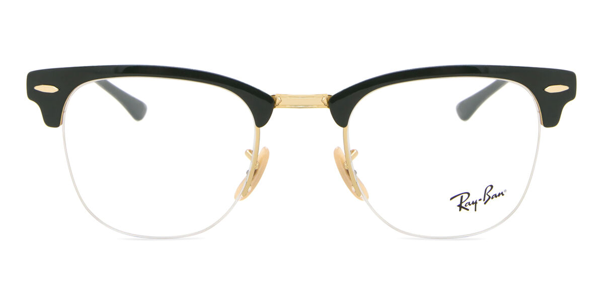 Ray-Ban RX3716VM Clubmaster Metal 3149 Glasses Green On Gold ...