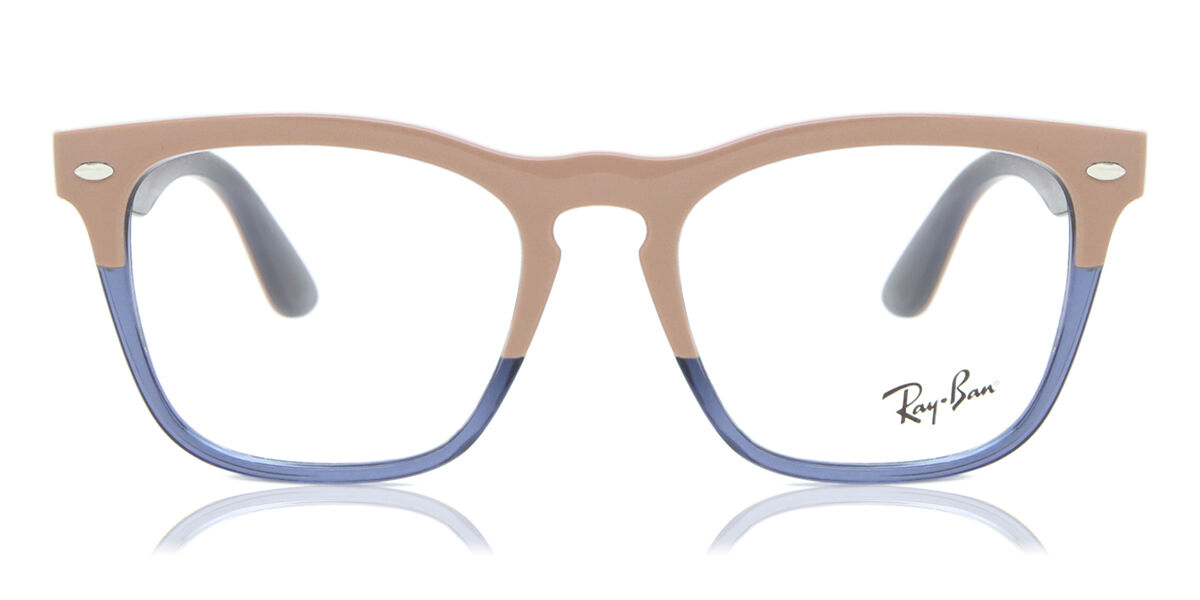 Ray-Ban RX4487V Steve 8195 Eyeglasses in Beige On Transparent Dark Blue ...