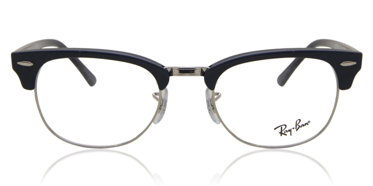 Ray-Ban RX5154 Clubmaster 8231 Eyeglasses in Blue on Silver ...