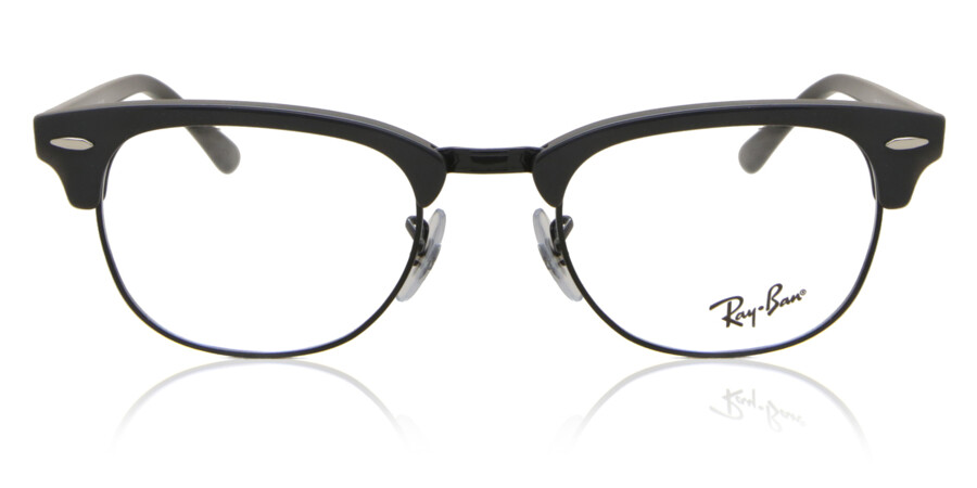 Ray-Ban RX5154 Clubmaster 8232 Glasses Grey on Black | VisionDirect ...