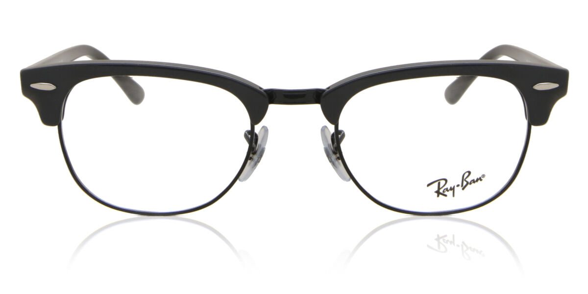 Ray-Ban RX5154 Clubmaster 8232 Glasses Grey on Black | VisionDirect ...