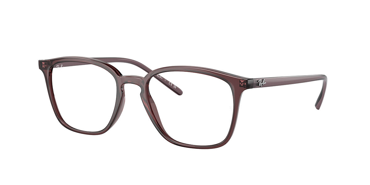 Ray Ban RX7185 8236 Eyeglasses in Transparent Brown | SmartBuyGlasses USA