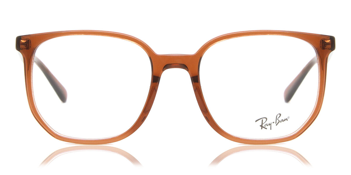 Ray-Ban RX5411D Asian Fit 8201 Eyeglasses in Transparent Brown ...