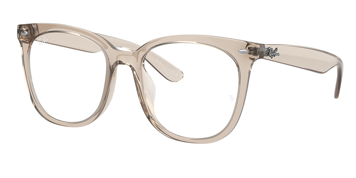 Ray-Ban RX4379Vd Asian Fit 8270 Eyeglasses in Transparent Brown ...