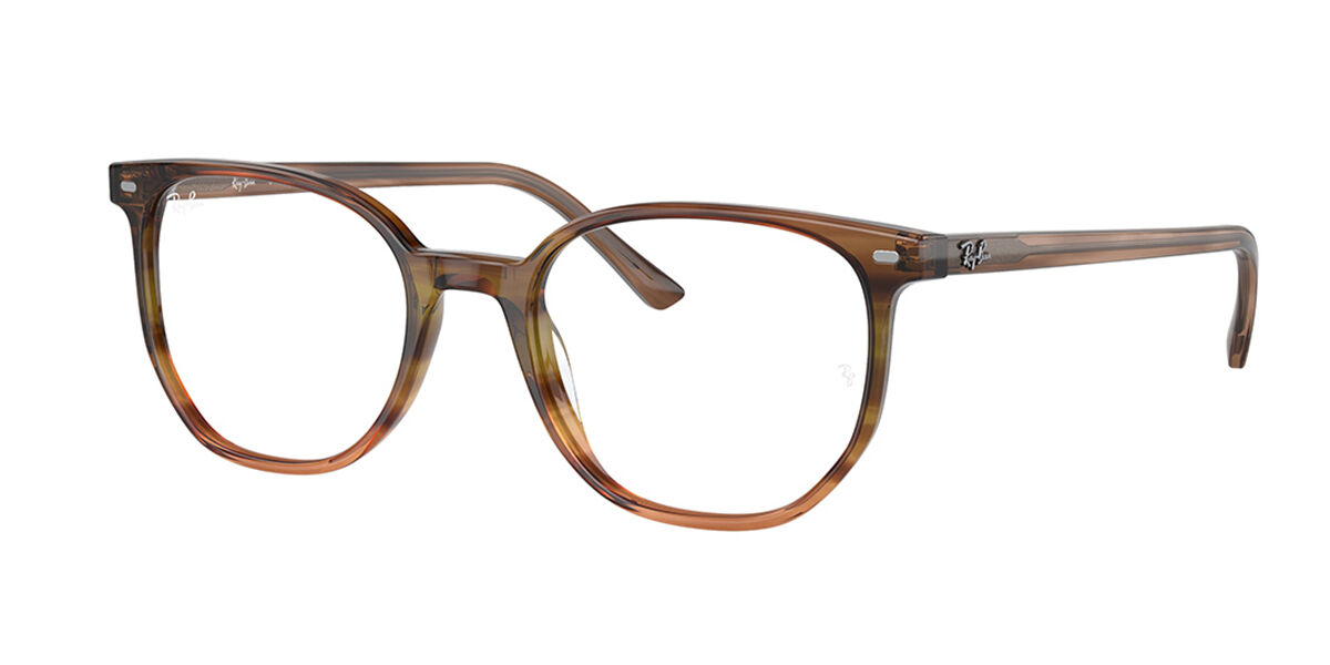 Ray-Ban RX5397 Elliot 8255 Glasses Transparent Green Brown Stripes ...