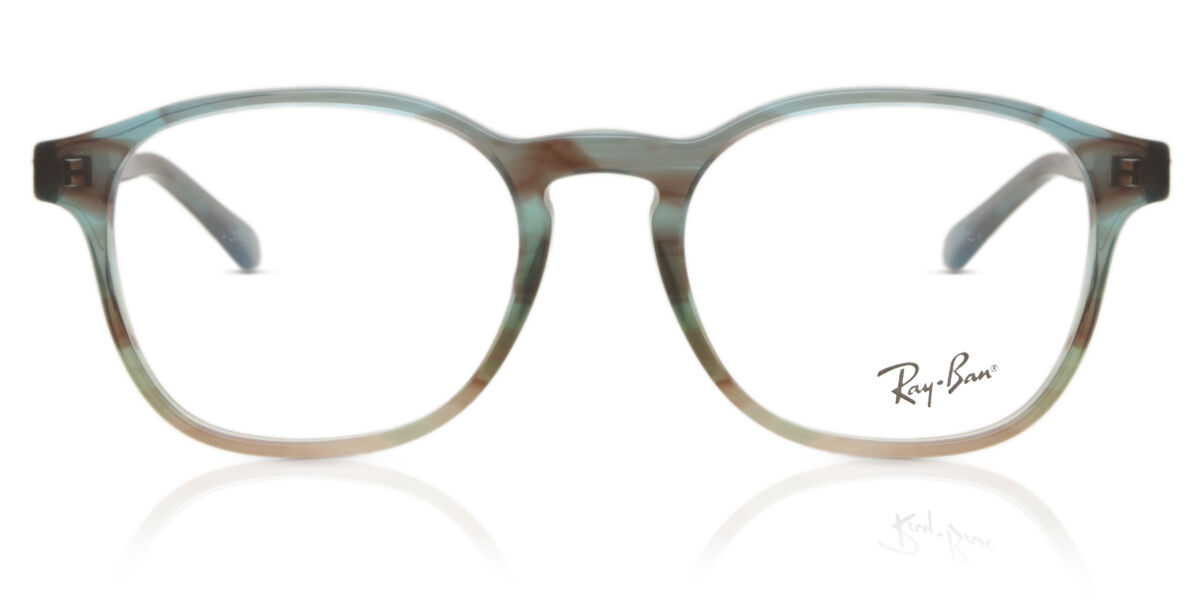 Ray-Ban RX5417 8252 メガネ - Transparent Green Blue Brown Stripes ...