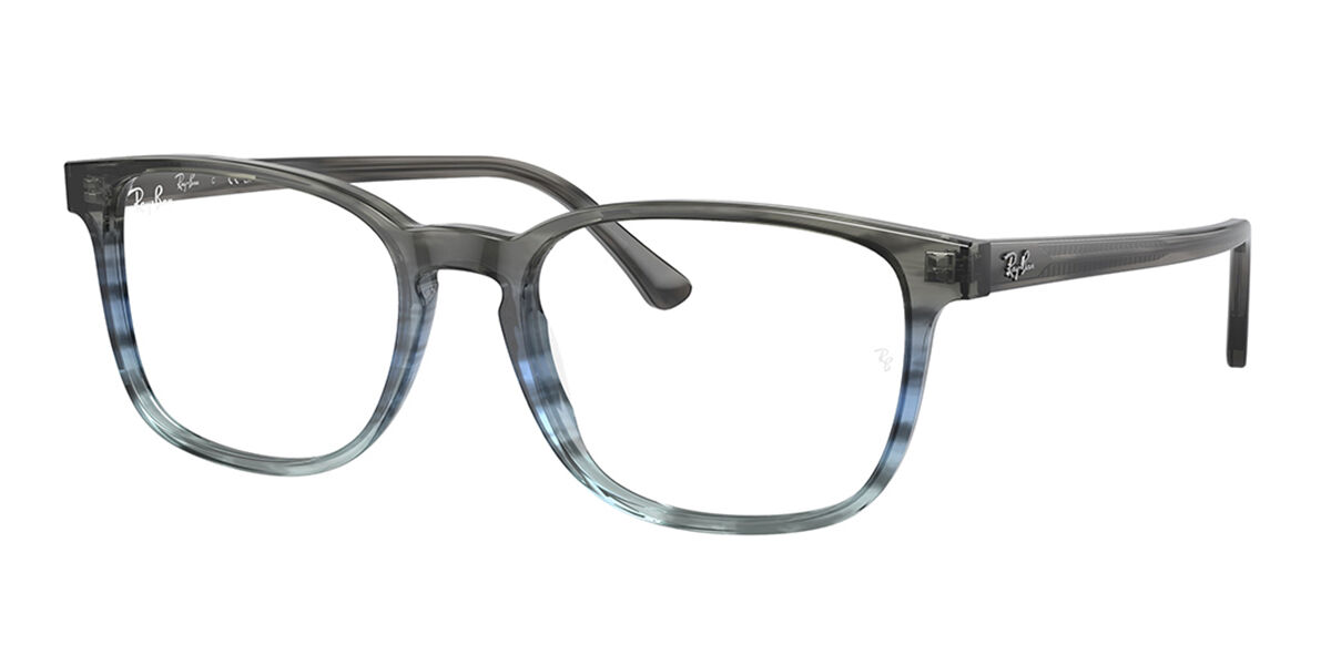 Ray-Ban RX5418 8254 Glasses Transparent Grey Blue Stripes ...