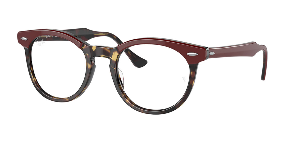 Lunettes Ray-Ban RX5598 Eagle Eye 8250 Burgundy on Yellow Tortoise ...