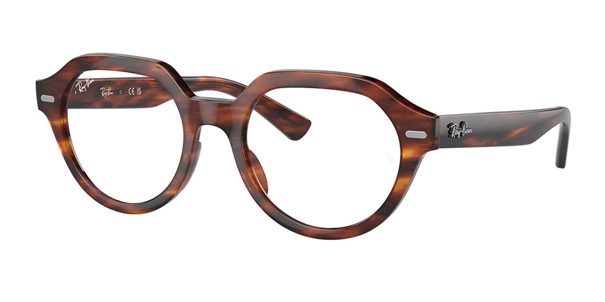 Ray-Ban RX7214 Gina 2144 Eyeglasses in Striped Tortoise ...